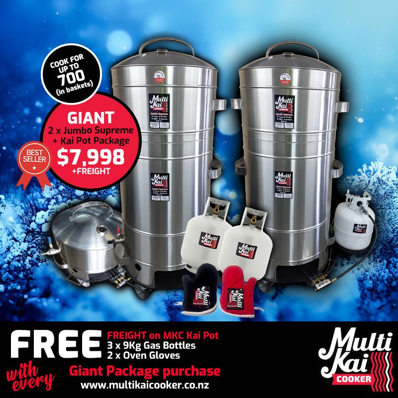 GIANT 2 x 8 Basket Jumbo Supreme + MKC Kai Pot Package (up to 2 weeks ...